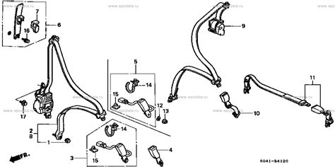 Seat Belt For Honda Civic Ferio 2 Generation Restyling 091998 08