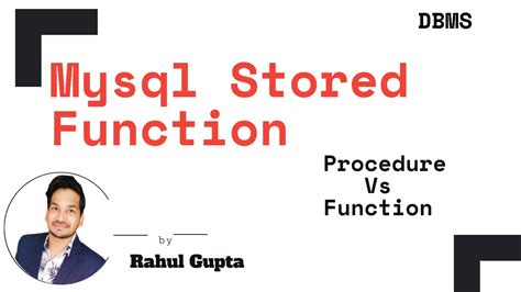 Mysql Stored Functions How To Call Stored Function In Mysql Youtube