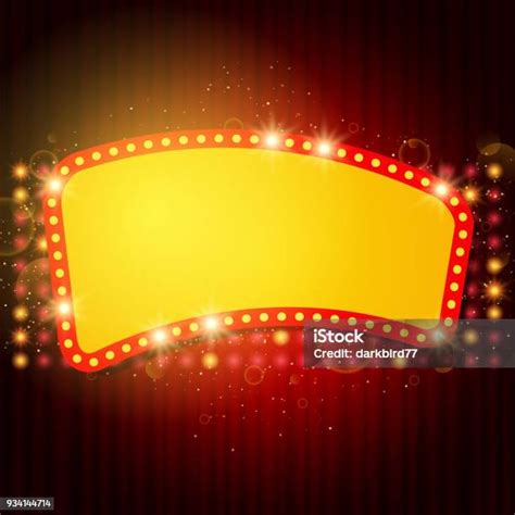 복고풍 샤인 배너와 포스터 템플릿입니다 프레 젠 테이 션 콘서트 공연에 대 한 디자인 Theatrical Performance에 대한 스톡 벡터 아트 및 기타 이미지