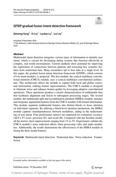 Gfidfgradual Fusion Intent Detection Framework