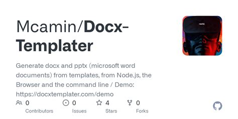 Github Mcamindocx Templater Generate Docx And Pptx Microsoft Word Documents From Templates