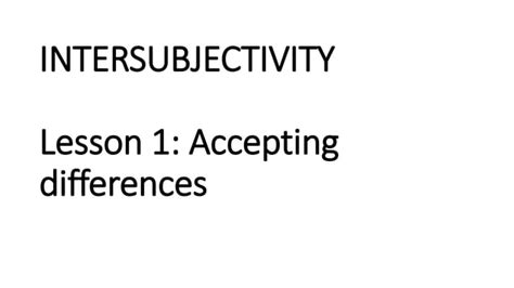 Intersubjectivity 1 Pptx
