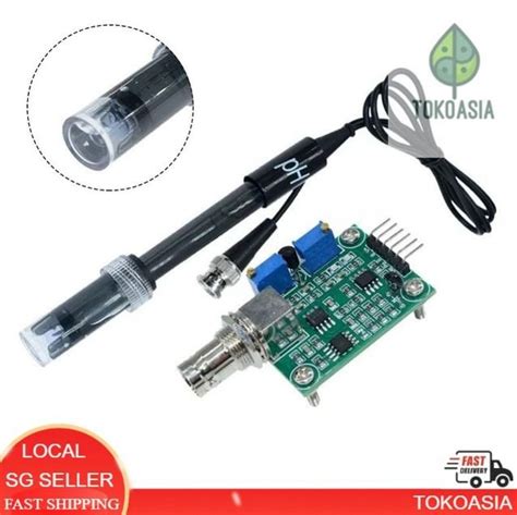 Ph Sensor Electrode Probe Bnc Ph Value Detect Reading Module Arduino Iot Mcu Computers