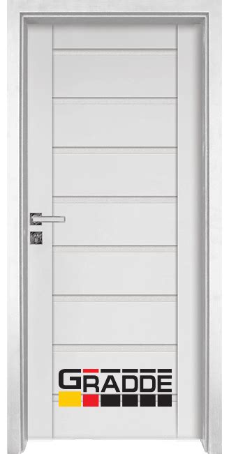 Интериорна Hdf врата модел Gradde Axel Glas Бял мат Врати Благоевград