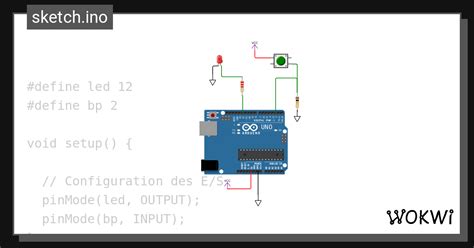 Led Bouton Wokwi Esp32 Stm32 Arduino Simulator