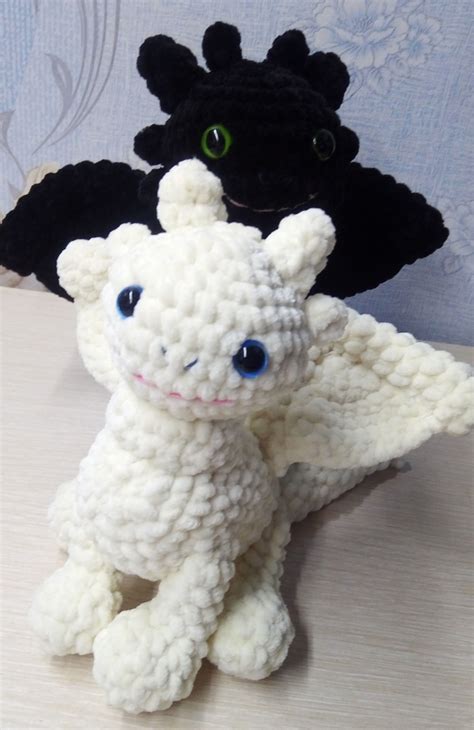 Дракон Беззубик из мультфильма Как приручить дракона схема вязания