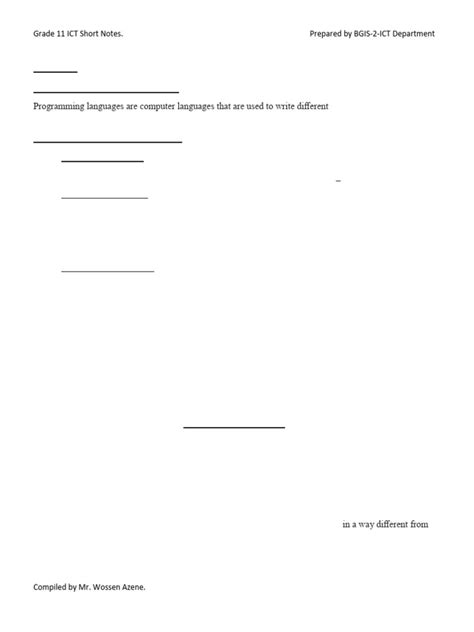 Handout For G 11 Pdf Programming Language Programming