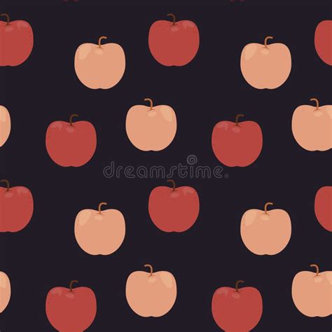 Apple Pattern Seamless Apple Texture Cartoon Stock Vector Illustration Of Pattern Food