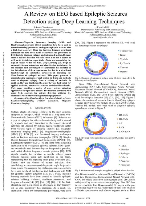 PDF A Review On EEG Based Epileptic Seizures Detection Using Deep Learning Techniques