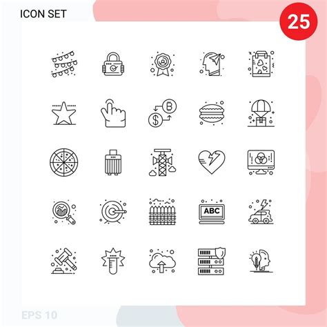 Stock Vector Icon Pack Of 25 Line Signs And Symbols For Love Buy