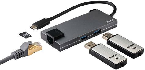 Hama 200109 Концентратор Usb C многопортовый 5 портов 2 порта Usb A Usb C Hdmi Lan