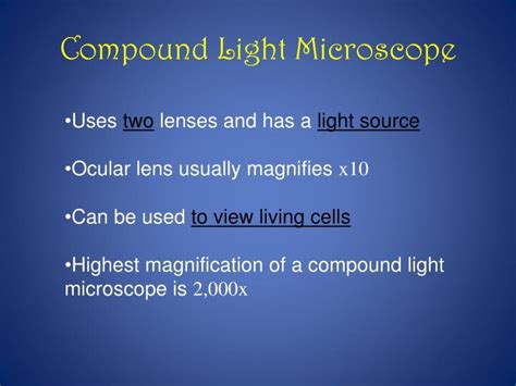 PPT Compound Light Microscope PowerPoint Presentation Free Download ID