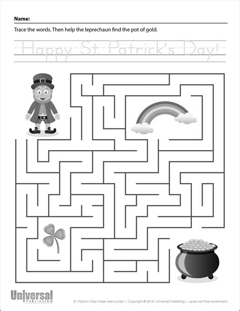 Free St Patrick S Day Worksheet Free Printable Download Free St