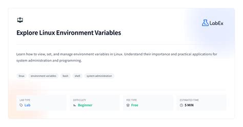 Explore Linux Environment Variables Labex
