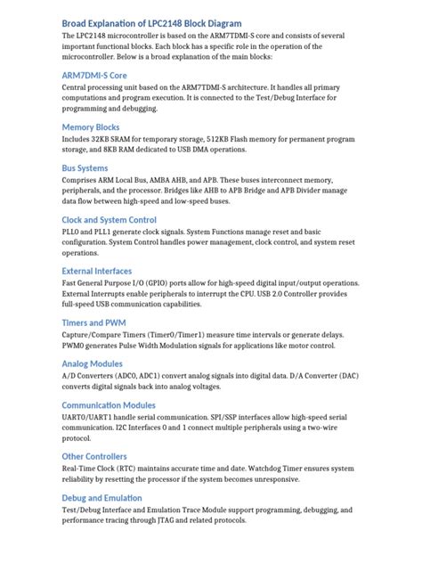 Lpc2148 Block Diagram Explanation Pdf