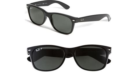Ray Ban New Small Wayfarer 55mm Polarized Sunglasses Polarized Black In Black Lyst