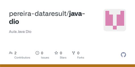 github pereira dataresult java dio aula java dio