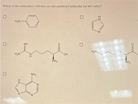 Which Of The Molecule S ﻿will Have An Odd Numbered