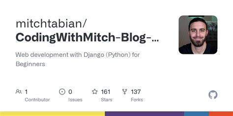 GitHub Mitchtabian CodingWithMitch Blog Course Web Development With