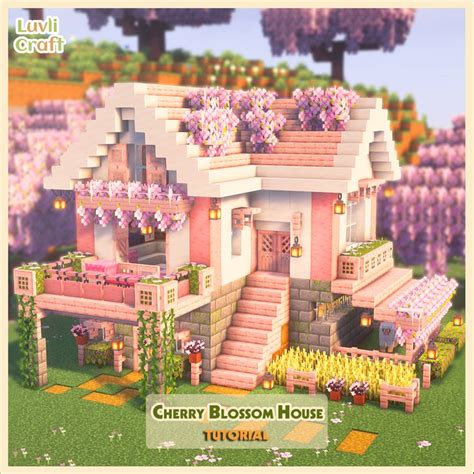 Cherry Blossom House In Minecraft Fantasy Build In 2025 Blossom