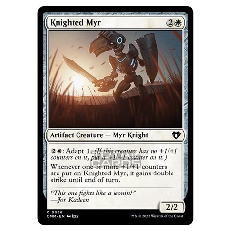 Magic The Gathering Commander Masters Knighted Myr 0036