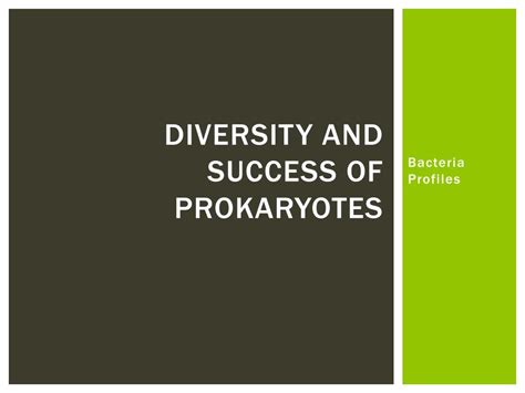 Ppt Diversity And Success Of Prokaryotes Powerpoint Presentation Free Download Id 2438013