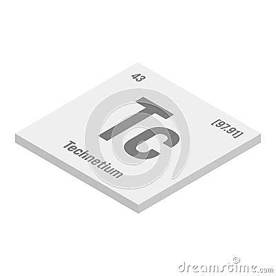 Technetium Tc Periodic Table Element Vector Illustration CartoonDealer Com