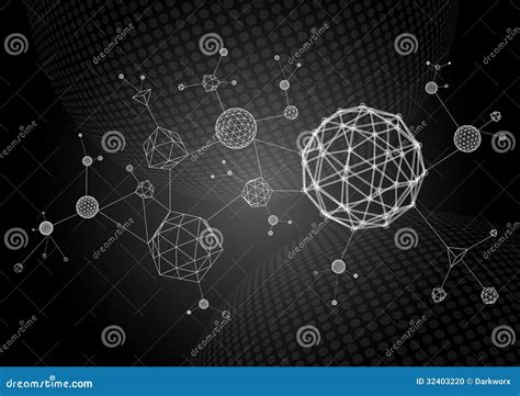 Abstract 3d Wireframe Molecules Stock Vector Illustration Of Illustrations Contemporary 32403220