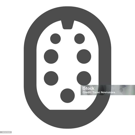 타입 3 충전 플러그 솔리드 아이콘 전기 자동차 개념 흰색 배경에 전기 자동차 충전 플러그 기호 글리프 스타일의 모바일 웹