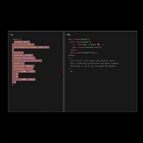 You Can Create A Resizable Panel Ui With Css Alone By Leaning Into