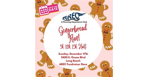 Arec Gingerbread Run 5k 10k 15k And Half Marathon