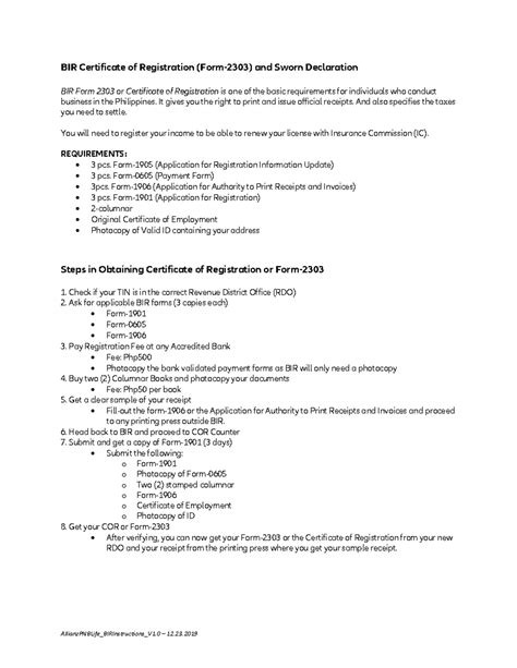 Bir Instructions Bir Allianzpnblifebirinstructionsv1 12 Bir