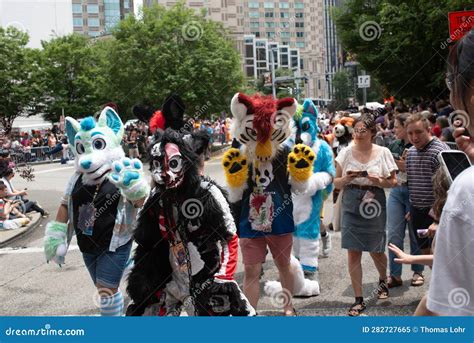 Anthrocon Furries Parade Pittsburgh 2023 Editorial Image Image Of