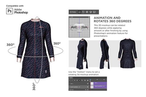 3D女士正装连衣裙服装样机 psd 云瑞设计