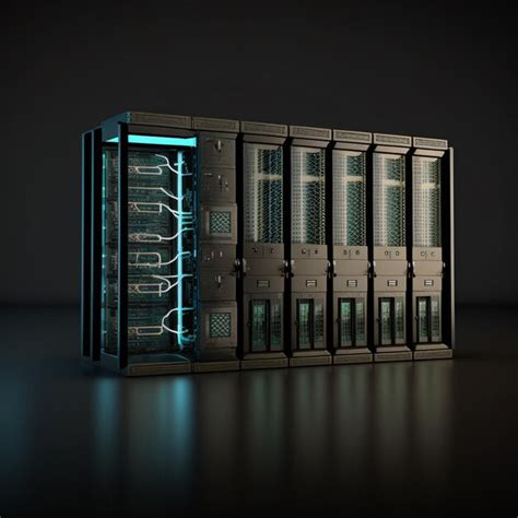 Premium AI Image There Is A Server With Many Racks Of Wires In It Generative Ai