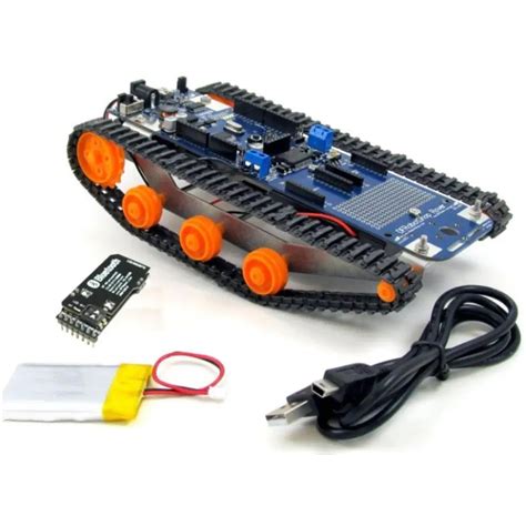 Dfrobotshop Rover V2 Arduino Compatible Tracked Robot Bluetooth Kit