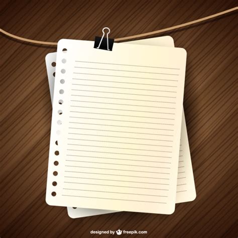Notebook Page Vector At Getdrawings Free Download