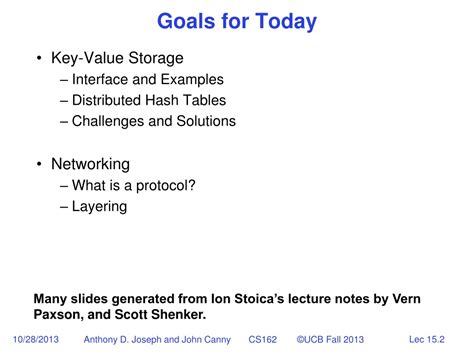 Ppt Cs162 Operating Systems And Systems Programming Lecture 15 Key Value Storage Network