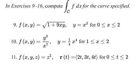 Solved In Exercises Compute Cfds For The Curve Chegg Com