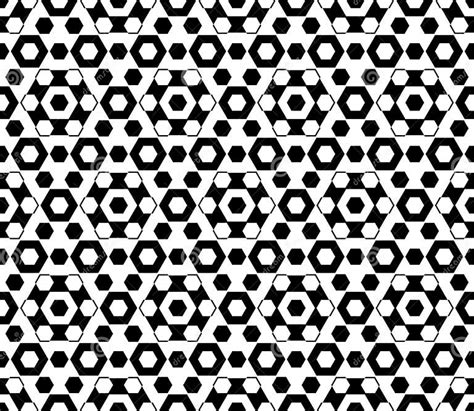 Geometric Seamless Pattern Monochrome Hexagonal Texture Stock Vector