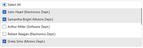 Item Selection Blazor Devexpress Documentation