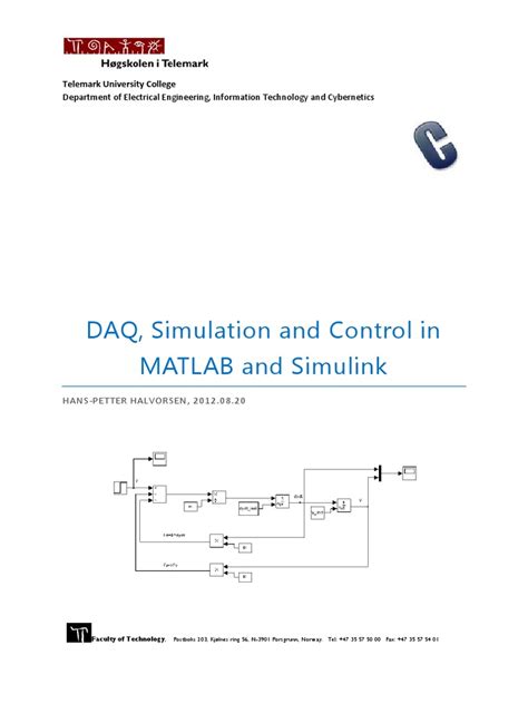 Daq Simulation And Control In Matlab And Simulink Pdf Matlab