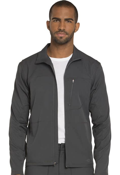 Dickies Dickies Dynamix Mens Zip Front Warm Up Jacket In Pewter From Dickies Medical