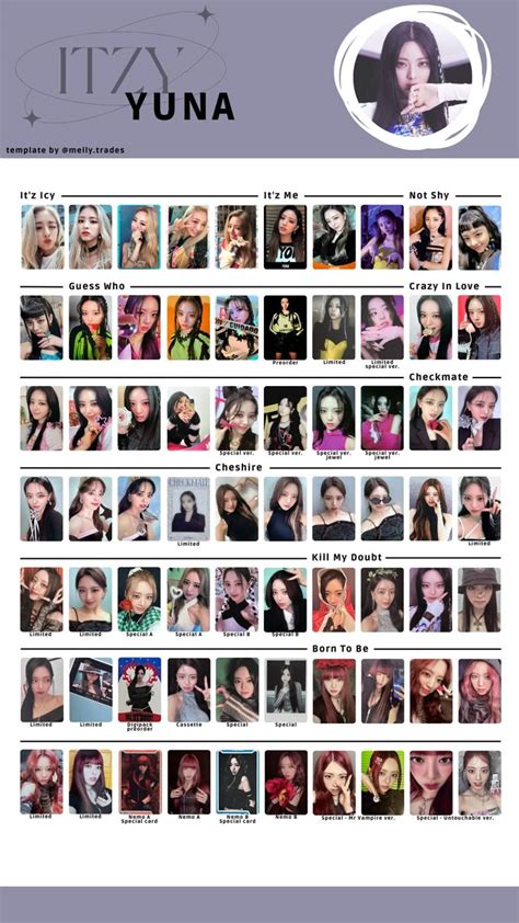 Itzy Yuna Photocard Template Nel 2024