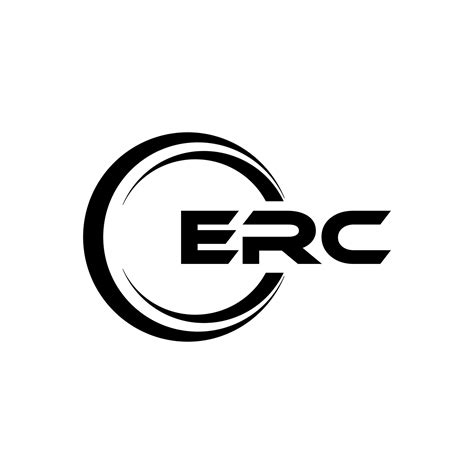 Erc Letter Logo Design In Illustration Vector Logo Calligraphy