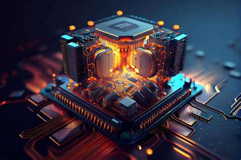 Premium Photo Abstract Circuit Cyberspace Design Created With Generative Ai Technology