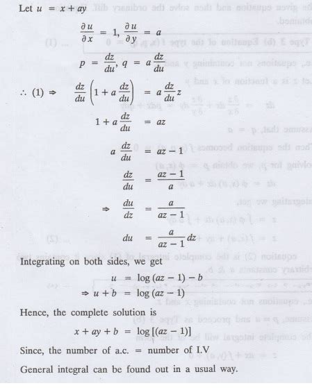 Example Solved Problems And Exercise On P D E Type A Equation Of The Type F Z P Q