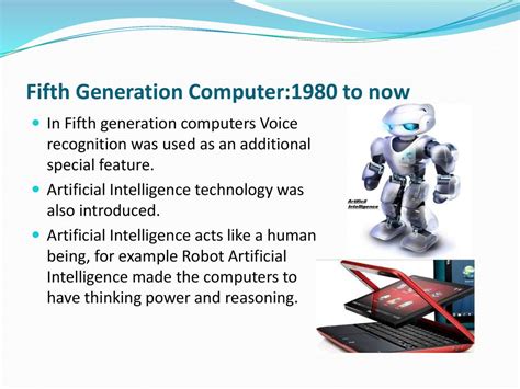 Examples Of Fifth Generation Computers