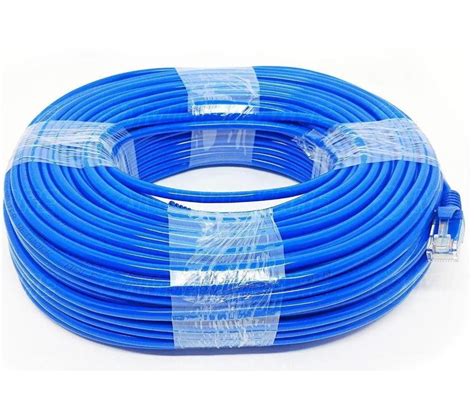 Cabo De Rede Plus Cable Pc Eth E Patch Cord Cat Gigabit Azul Metros Madeiramadeira