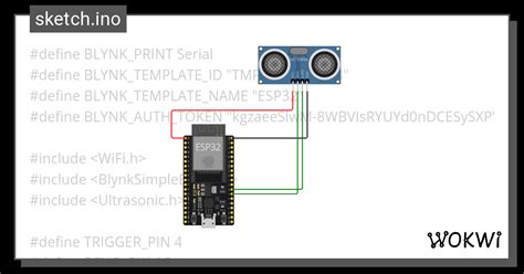 Ultrasonik Blynk Wokwi Esp32 Stm32 Arduino Simulator